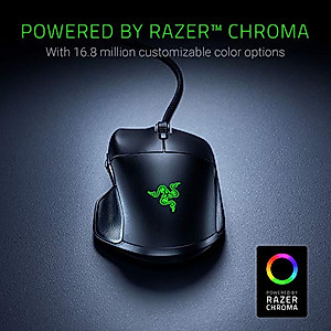 Razer Basilisk Essential Gaming Mouse: 6400 DPI Optical Sensor - Chroma RGB Lighting - 7 Programmable Buttons - Mechanical Switches - Classic Black