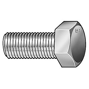 5/8"-11 x 1-3/4" Grade B7 Plain Heavy Hex Bolt, 5 pk.