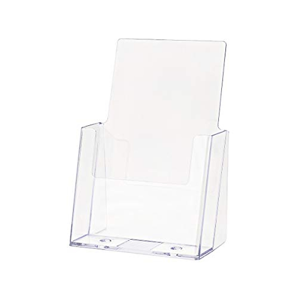 Marketing Holders BiFold Display 5.5”W Clear Acrylic Single Pocket Value Pack of 12 Countertop Pamphlet Flyers Rack Cards Leaflets Freestanding Desks Brochure Holder Ad Trade Show Flyer