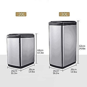 CZDYUF Home Smart Trash Can Automatic Induction Trash Can with Lid USB Charging Trash Can Bin 20/30L Bin Powered by Batteries (Battery not Included) (Color : D, Size : 20L)