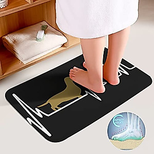 Roargy Bathroom Rugs Sets 3 Piece Bath Mat Dog Machine Wash Absorbent Soft Shower Tub Mat Toilet Non-Slip Home Decor Gifts for Grandpa,20''×32''