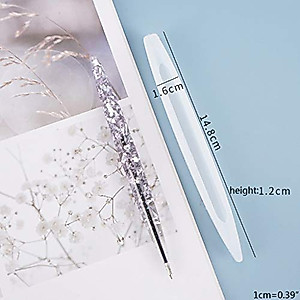 HELYZQ 5 Pcs DIY Crafts Crystal Epoxy Resin Mold Ballpoint Pen Casting Silicone Mould