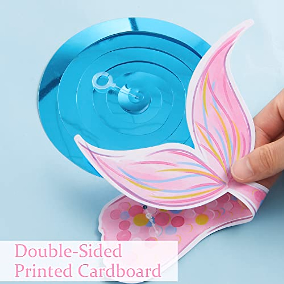 Add Magic: 24 Watercolor Mermaid Party Hanging Swirls