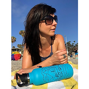 (Straw Lid x 2) Straw Lid for Insulated Water Bottles Compatible with Hydro Flask Standard. Replacement Sport Flip Top for 1.91 Double Walled Thermo Mug