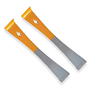Stainless Steel Beekeepers Hive Tool Set with a Very Strong Flat Bar for Prying Bee Hives Apart, Lifting Frames and Bent Edge for Scraping Your Beehive and Supplies Clean of Wax, 2 Pack