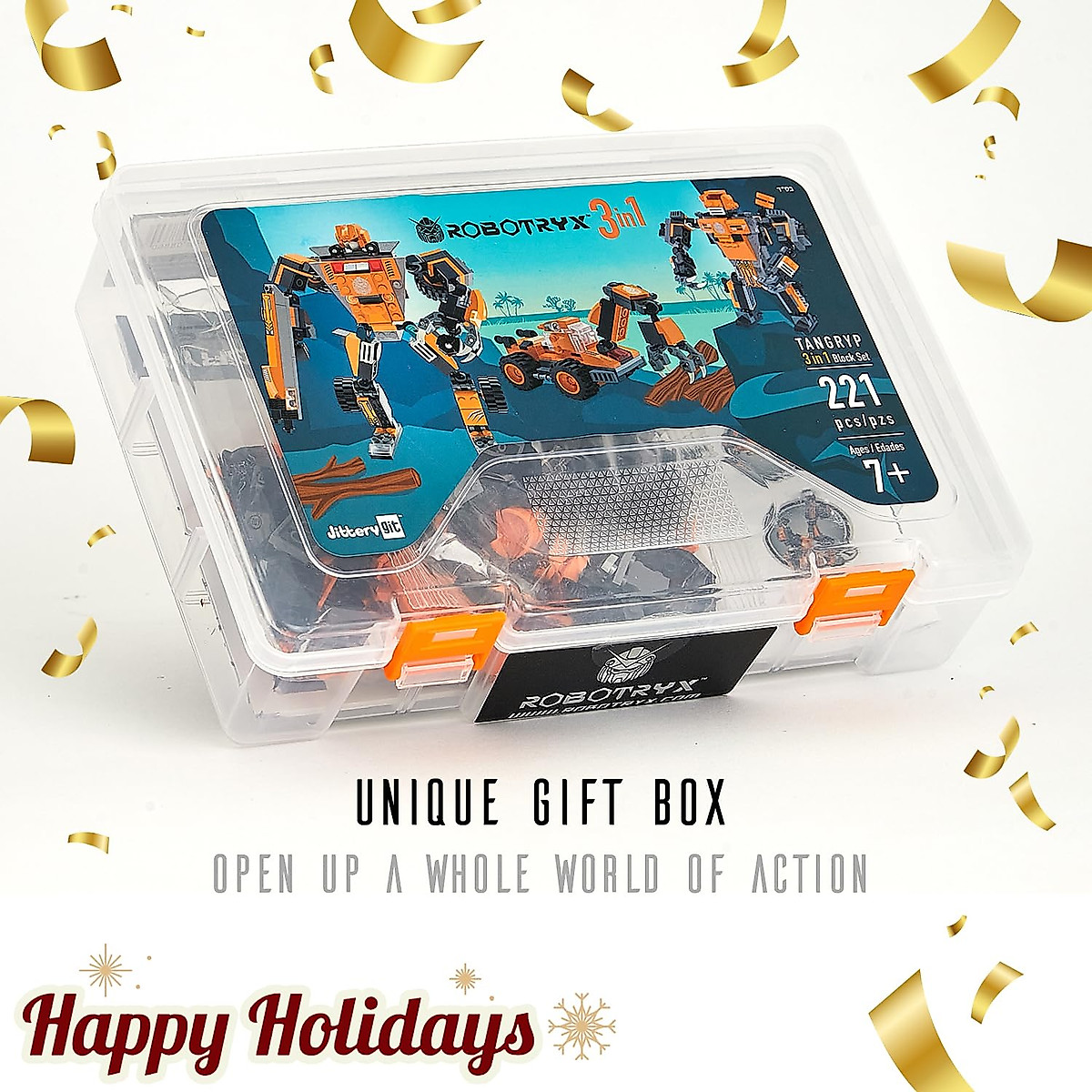 JITTERYGIT Mech Robot Soldier Glow in The Dark Bricks Toy STEM Gift Set, Juguetes para Niños De Christmas Birthday Regalos, Cool Military Holiday Present for Boys, Girls, Teen 6 7 8 9 10 Year Old