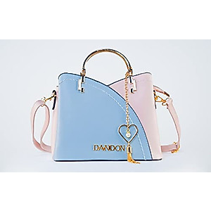 DANDON LLC Purses And Handbags For Women- Crossbody Purse, women's shoulder handbags,Tote Bag For Women,Adjustable Strap (Pink+Blue)