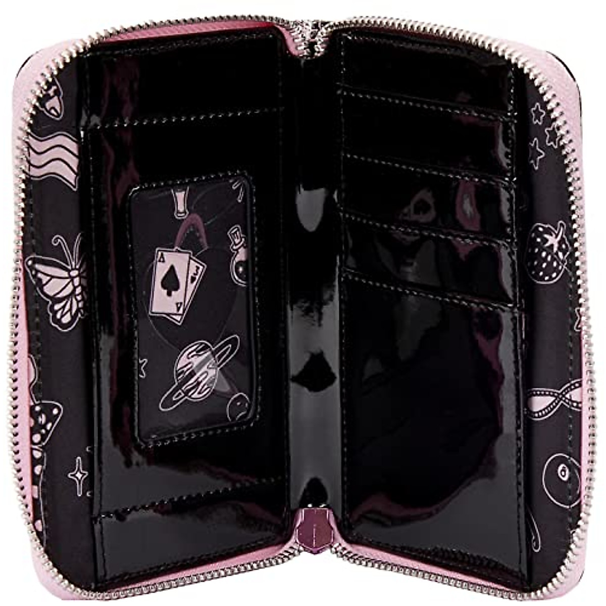 Loungefly Women's Valfre Tattoo Allover Print Zip-Around Wallet