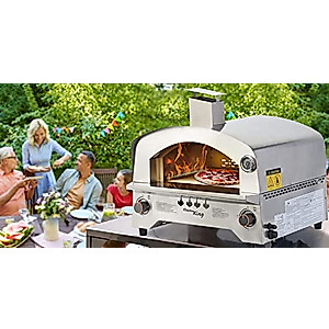 Flame King Propane Gas Pizza & Food Outdoor Oven for Camping, Backyard, Tailgating