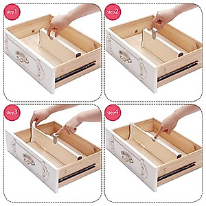 DIOMMELL 12 Pack Adjustable Dresser Drawer Dividers Organizers, Plastic Expandable Drawer Organization Separators for Kitchen, Bedroom, Closet, Bathroom and Office Drawers