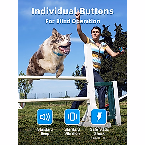 Bousnic Dog Training Collar with Remote - 4000ft Waterproof Dog Shock Collars 2 Dogs for Large Medium Small Dogs Rechargeable E Collars for Dogs Training with Beep Vibration Humane Shock(1-16) Mode