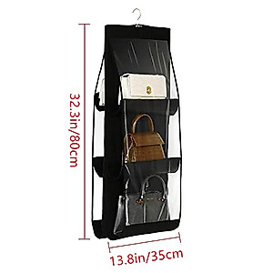 Andy's Orchids 2PACK Storage Hanging Bag Rotatable Hook Six Compartment Storage Bag Closet Hanging Bag Storage Bag