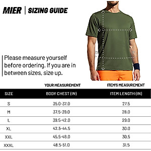 MIER Men's Short Sleeve T-Shirts Quick Dry Athletic Shirts Moisture Wicking Workout Running Polyester Tee Army Green, 3XL