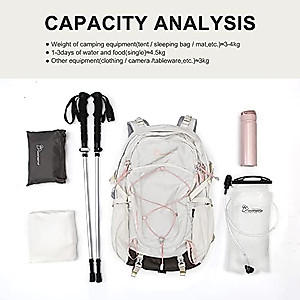 MOUNTAINTOP 40L Hiking Backpack for Women Outdoor Backpack with Rain Cover for Camping,Cycling and Traveling