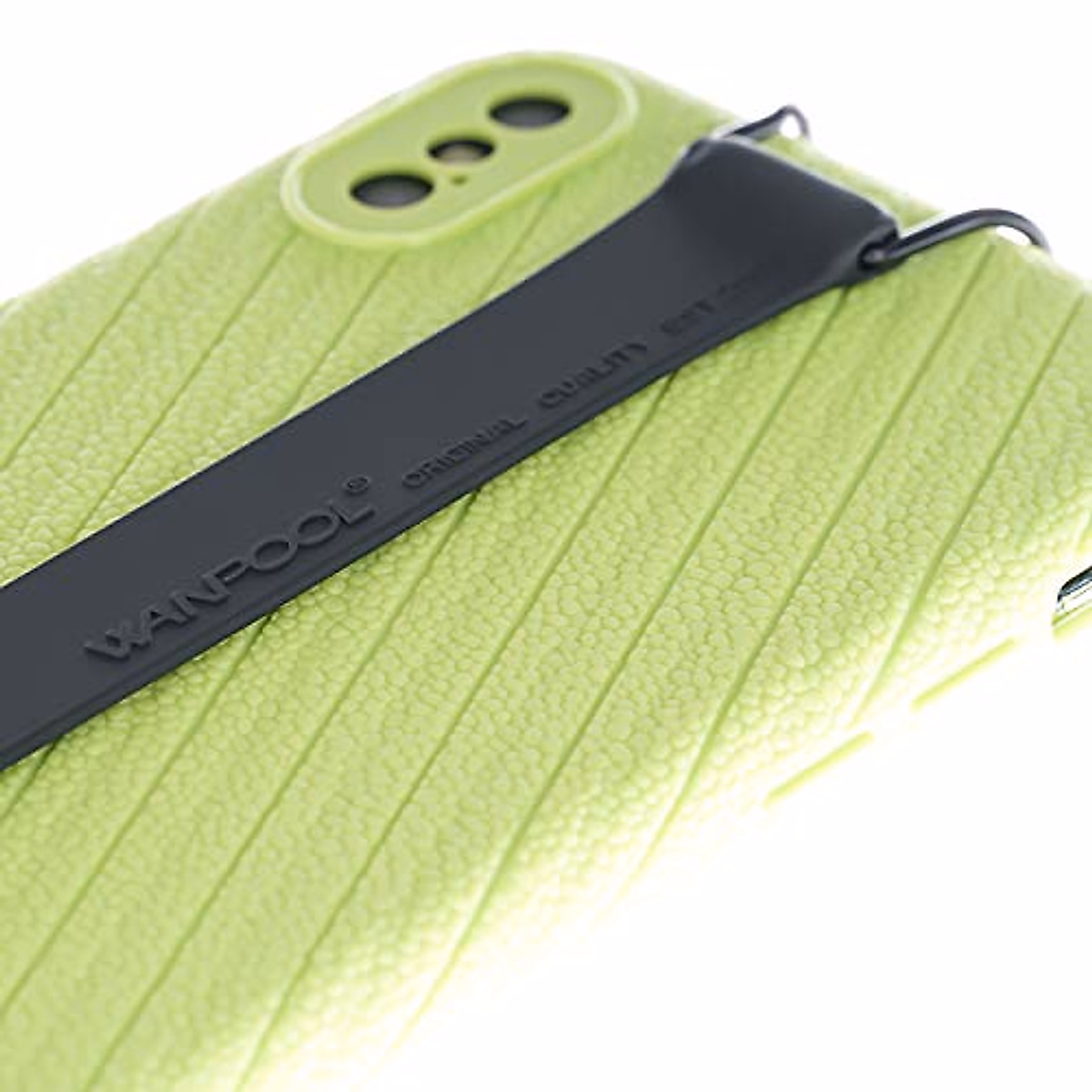 WANPOOL Universal Non-Slip Silicon Hand Strap Grip Compatible with iPhone 14 Pro Max / 13 Pro / 12 / 11 / Xs Max / Xs / XR / X / 14 Plus / 8 / 7 Plus / 7 and Galaxy S22 and Other Smartphones - Black