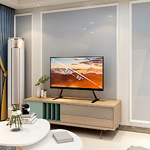 Hemudu Universal Table Top TV Stand Base TV Legs with Height Adjustment fits Most 27-55 Inch LCD LED Flat Screen TVs, Max VESA 800x400 mm, TV Feet Mount Holds up to 125 lbs, Black