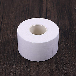 LIOOBO First Aid Sticker 2 Roll Athletic Tape Climbers Breathable Water Resistant Muscle Support Cotton Injury Tape White Gaffers Tape