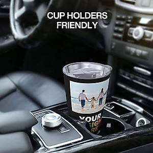 Personalized Custom Tumbler with Your Name Photo Text Customized Stainless Steel Coffee Travel Mug with Lid and Straw Custom Cups for Men Women Home 20oz Personalized Birthday Gifts