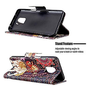 Asdsinfor Compatible with Xiaomi Redmi Note 9S Case Wallet Case, Credit Cards Slot with Stand Function for PU Leather Flip Compatible with Redmi Note 9 Pro/Note 9 Pro Max Flower Elephant BFCH