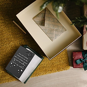 Vivopisew Wallet Card Gifts for Him Wallet Card Insert for Husband Hubby Boyfriend Anniversary Wallet Card Insert for Groom Fiance Wedding for Birthday Graduation Boyfriend Gift Idea (black) VCD34