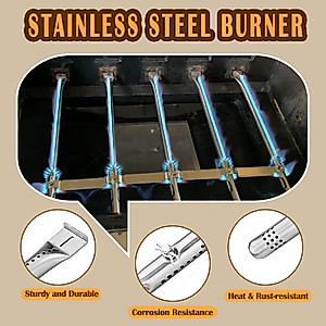 SafBbcue G470-5200-W1 Grill Parts Kit for Charbroil Performance 5 Burner 463347519 463243518 463243519 463275717 463275517 463347518 463373019 463373319 G470-0004-W1 Grill Parts, 304 Stainless Steel