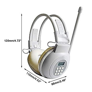 Headphone Radio,Portable FM Radio Headphones with LCD Display Noise Reduction Ear Muffs,FM Receiver Headphones,Wireless Headset with Radio for Walking,Jogging,Daily Works