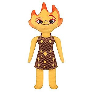Dayincar Anime Crazy Element City Plush Toy Cartoon Stuffed Animal Plushie Doll Figure Decoration Kids Movie Fans Gift (Fire)