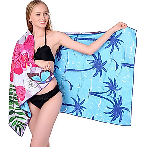HAOKUN Microfiber Sand Free Beach Towel Blanket-Quick Fast Dry Super Absorbent Lightweight Thin Towel for Travel Pool Swimming Bath Camping Yoga Gym Sport Idea (Butterfly)