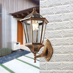 TWTCC Wall Mounted Light Solar Wall Light Outdoor Wall Lamp Outdoor Light Entry Light Door Post Villa Waterproof Garden Wall Light Garden Wall Lantern Home Reading Light
