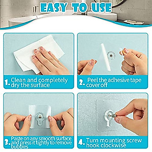 YGAOHF Wall Hangers Without Nails, 15 Pack Sticky Wall Hooks for Hanging, Adhesive Nails for Wall, Waterproof, Oilproof, Rustproof for Kitchen, Bathroom, Home, Office(16mm)
