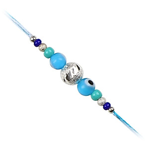 CHERKRAFT Rakhi for Brother Evil Eye Pack of 2 Design Rakhi for Small Bhai Bro Thread Rakhi (Design 4, Standard)