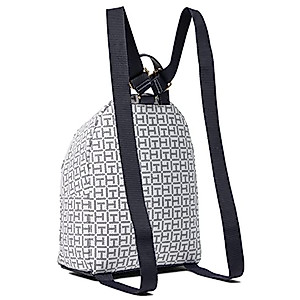 Tommy Hilfiger Ainsley II Smalldome Backpack Coated Square Monogram Optic White/Tommy Navy One Size