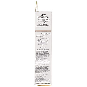 KISS imPRESS Press-On Manicure, Nail Kit, PureFit Technology, Short Press-On Nails, Rain Check', Includes Prep Pad, Mini Nail File, Cuticle Stick, and 30 Fake Nails