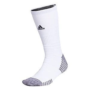 adidas 5-Star Team Cushioned Crew Socks (1-Pair), White/Black, Medium