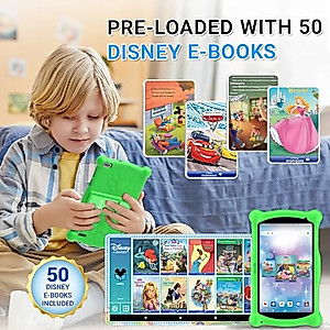 Contixo 7 inch Kids Learning Tablet, Bluetooth Kids Wireless Headphone and Tablet Bag Bundle with with Teacher Approved apps and Parent Control - Green Set