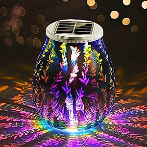 Solar Garden Light,Solar Decor light,Solar Ball light,Mosaic Color-Changing Solar Table Light,Waterproof Night Light for Party,Patio,Garden,Bedroom,Best Indoor/Outdoor Decoration（Rice ear printing)