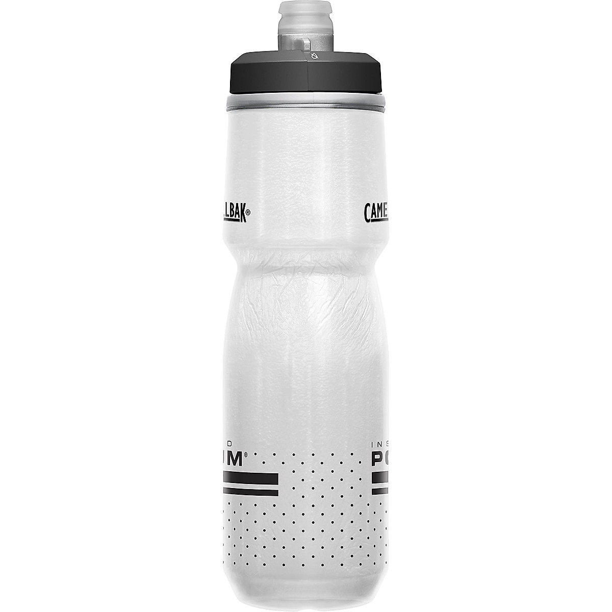 CamelBak Podium Chill Insulated Bike Water Bottle - Easy Squeeze Bottle - Fits Most Bike Cages - 24oz, White/Black
