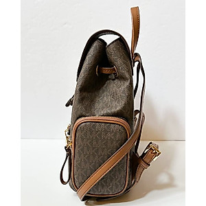 Michael Kors Jet Set Medium Womens Pebbled Leather Backpack (Brown)