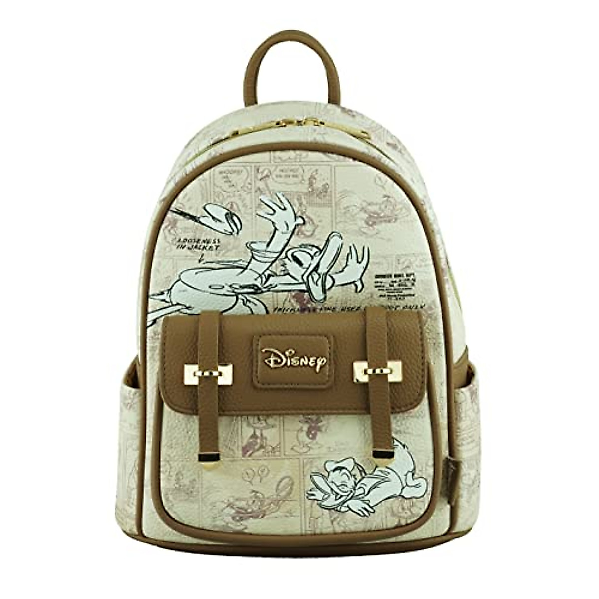 Wondapop Disney Donald Duck 11" Vegan Leather Fashion Mini Backpack