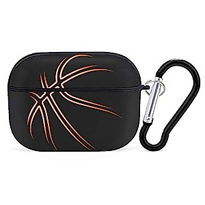 Cool Basketball Airpods Case Cover for Apple AirPods Pro Cute Airpod Case for Boys Girls Silicone Protective Skin Airpods Accessories with Keychain