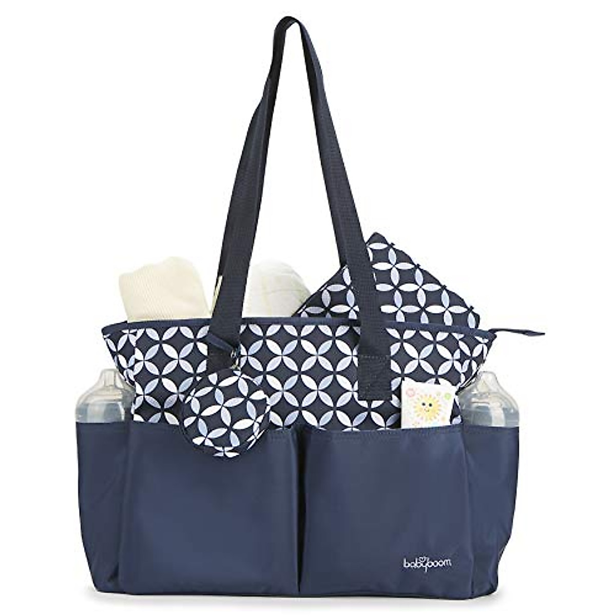 Baby Boom Ivy 4Piece Tote Diaper Bag Set, Navy, One Size
