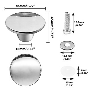 Uenhoy 4 Pcs Dutch Oven Knob Stainless Steel Pan Pot Lid Handle Replacement Knobs for Le Creuset, Aldi, Lodge and Other Enameled Dutch Oven, Silver