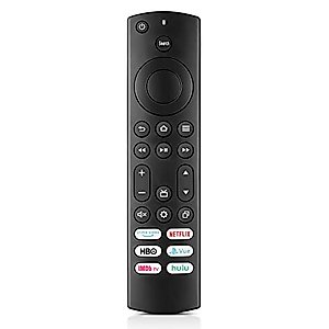 Replacement Remote for All Toshiba Fire TVs and Insignia Fire/Smart TVs with 6 Shortcut Buttons Netflix, Prime Video, ImdbTV, Hulu and More.