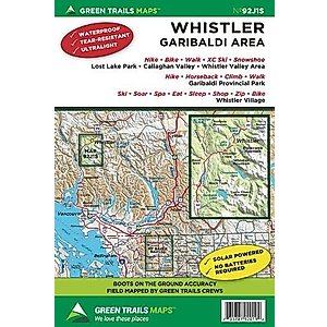 Whistler, BC Canada No. 92J1S (Green Trails Maps)