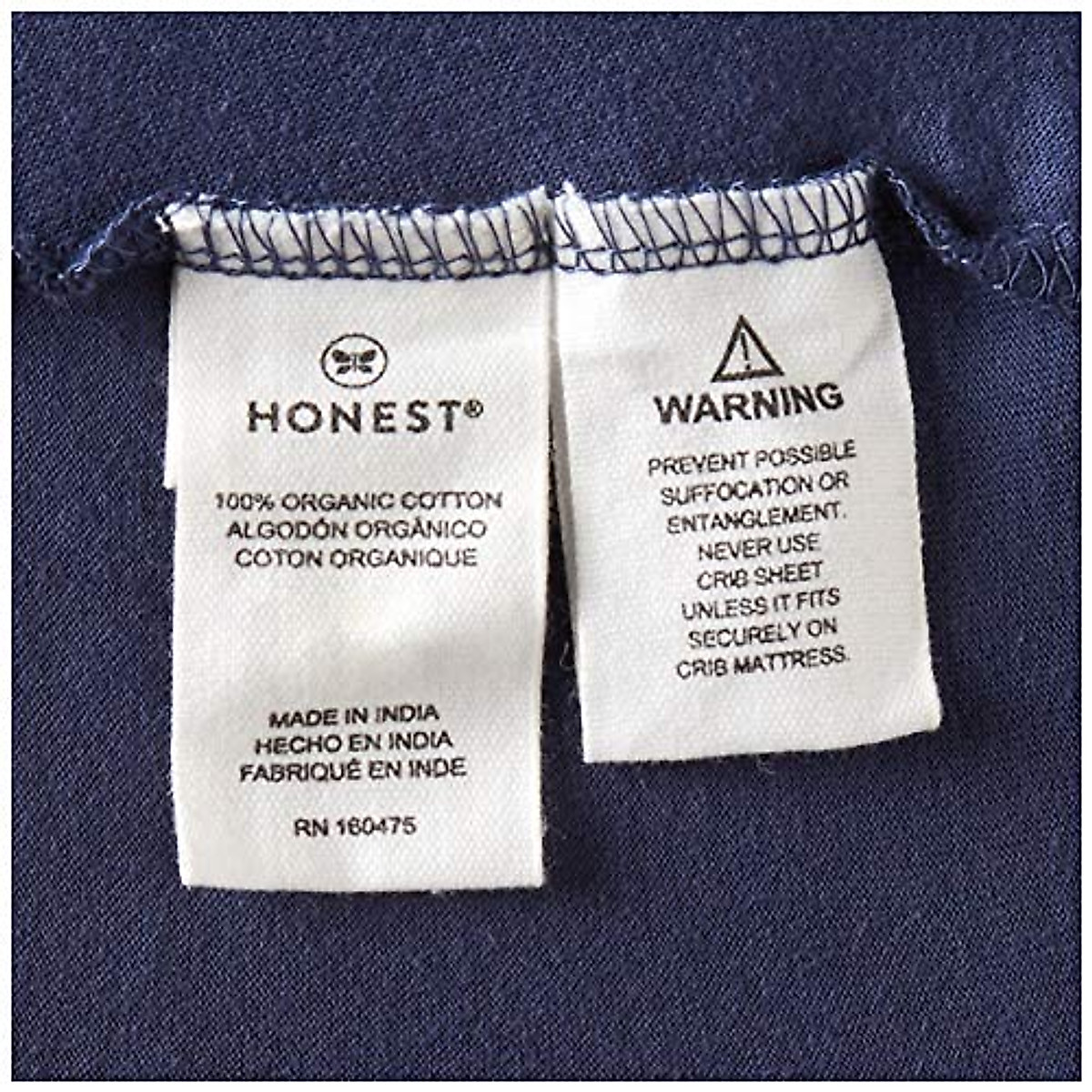 HonestBaby unisex baby 2-Pack Organic Cotton Fitted Crib Sheets Wearable Blanket, Compass, One Size US
