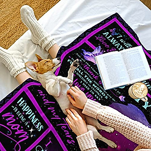 KJACGAD Birthday Gifts for Mom from Daughter, Mothers Day Mom Gifts from Daughters, Mom Birthday Gifts from Daughters, Best Mom Ever Gifts Throw Blankets 60"x 50"