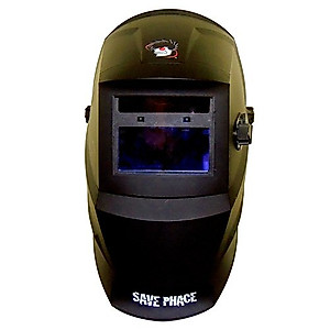 Save Phace Auto Darkening Welding Helmet EFP Cletus Down-N-Dirty Series - Welder Hood with Large Viewing Mask for MIG/TIG/MAG/Plasma - 2 Wide Angle Sensors Solar Powered and Grinding Mode