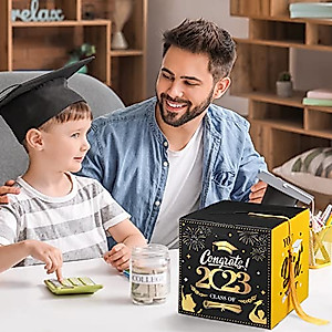 BESTOYARD 2023 Graduation Card Holder Box Congrats Grad Card Box Invitation Card Box Graduation Party Favors 2023 (2023-A)