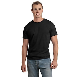 Hanes Men's Nano Premium Cotton T-Shirt (Pack of 2), Black, X-Large