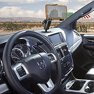 iBOLT xProDock Bizmount AMPs - Heavy Duty Drill Base Mount and 2m microUSB Cable for Android Smartphones- for Cars, Desks, Countertops: Great for Commercial Vehicles, Trucks, and Telematic Commuters